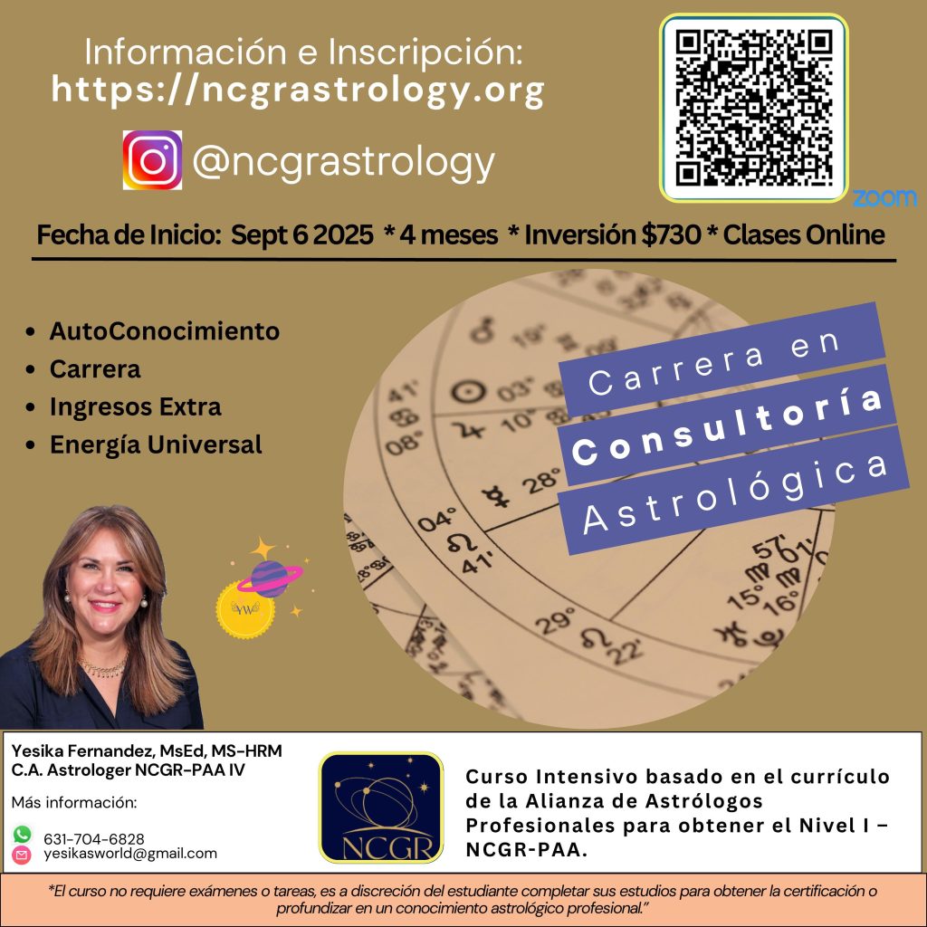 Carrera en Consultoría Astrológica – NCGR